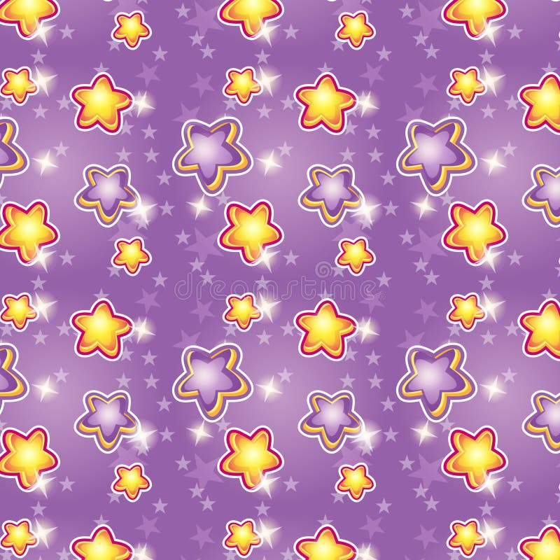 Animated Purple Stars Background