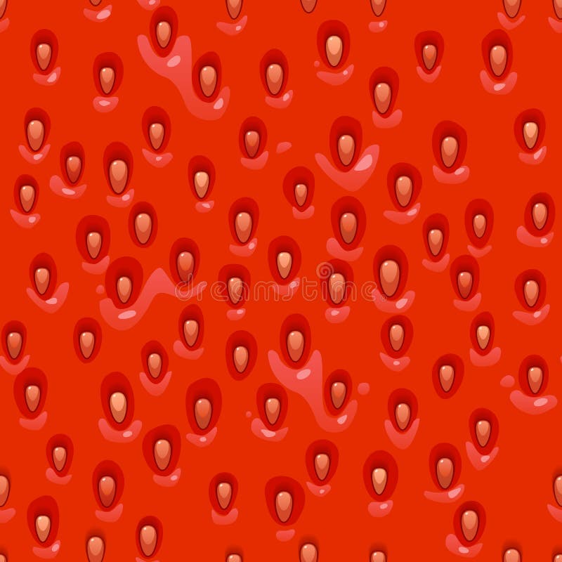 Seamless Pattern of Cartoon Style Strawberries Stock Vector ...
