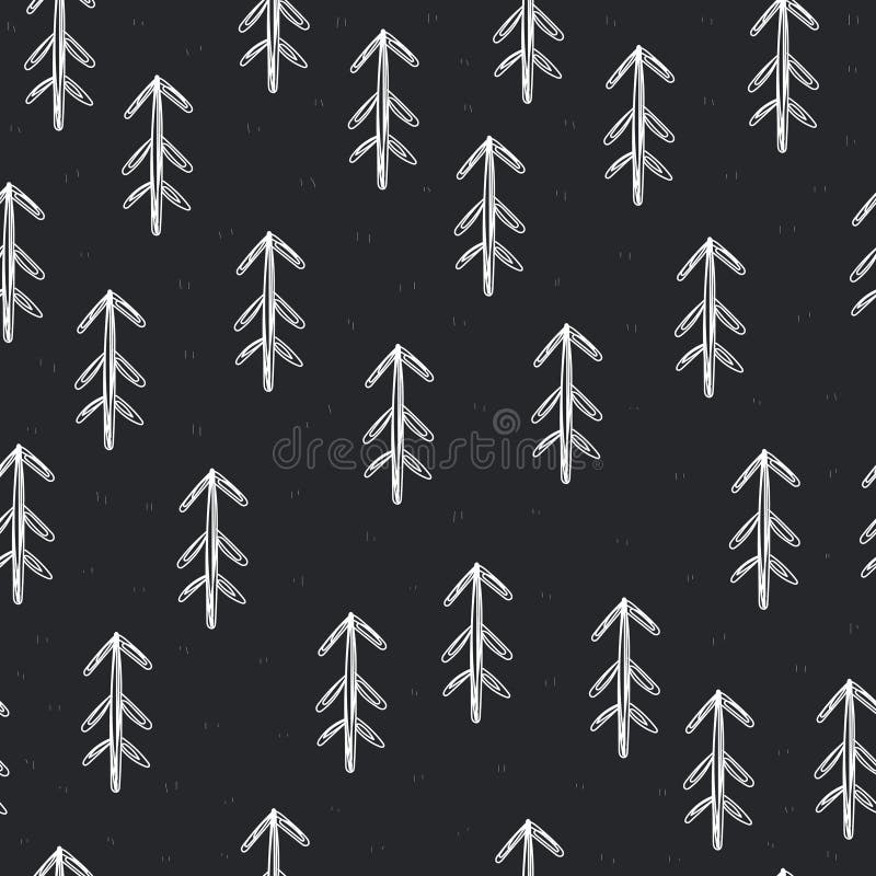 Seamless Pattern with Cartoon Trees on a Neutral Background. Simple ...