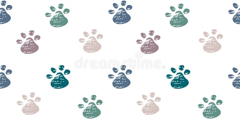 Seamless Pattern with Cat Paws or Footprints, the Word Cat. Use for Cat ...