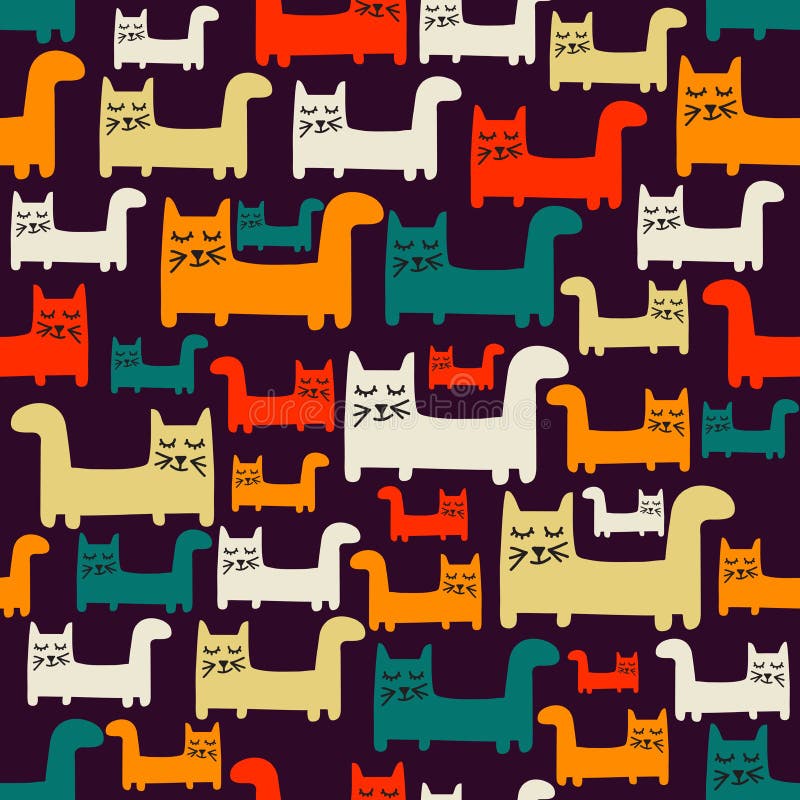 Cats Repeat Pattern Stock Illustrations – 4,338 Cats Repeat Pattern ...