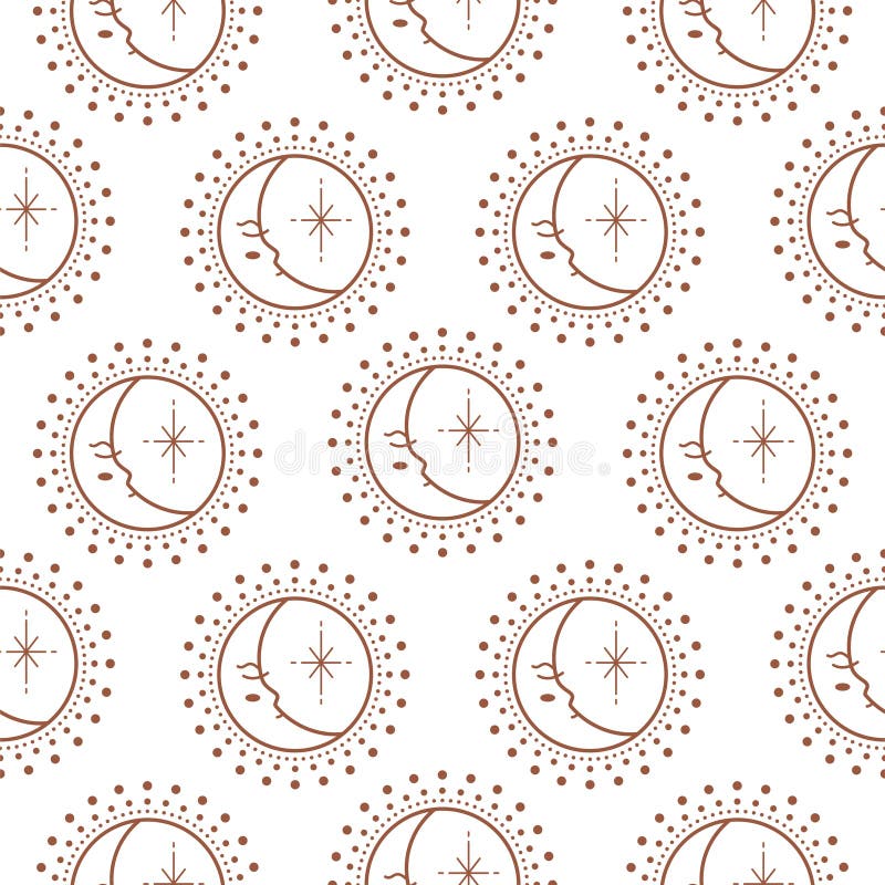 Boho Celestial Wallpaper Seamless Stock Illustrations – 1,517 Boho ...