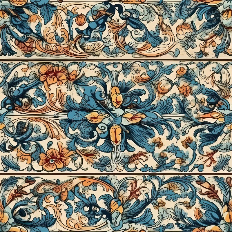 Seamless Pattern with Ceramic Tile Pattern. Absrtract Decorative ...