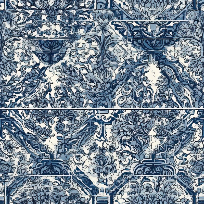 Seamless Pattern with Ceramic Tile Pattern. Absrtract Decorative ...