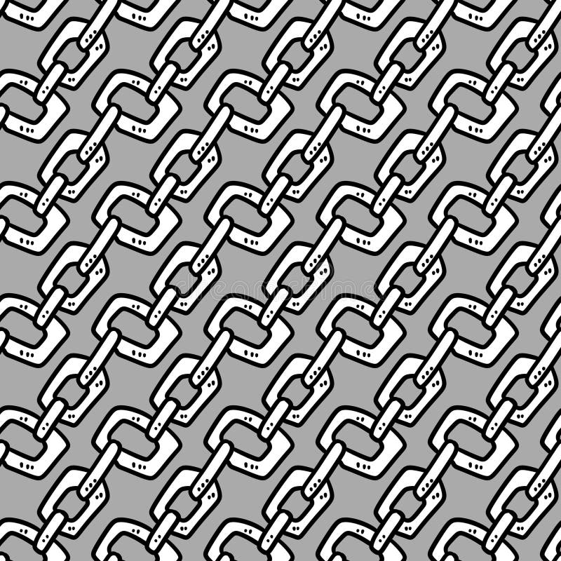 Seamless Pattern with Chains Cartoon Stock Illustration - Illustration ...