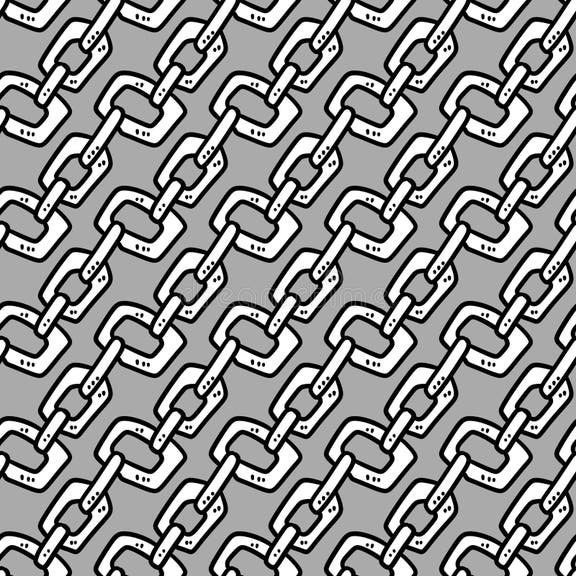 Seamless Pattern with Chains Cartoon Stock Illustration - Illustration ...