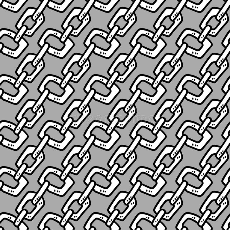 Seamless Pattern with Chains Cartoon Stock Illustration - Illustration ...