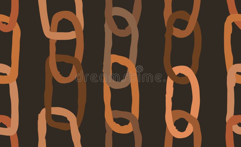 Seamless Pattern with Chains Vector Illustration. Hand Drawn Chain ...