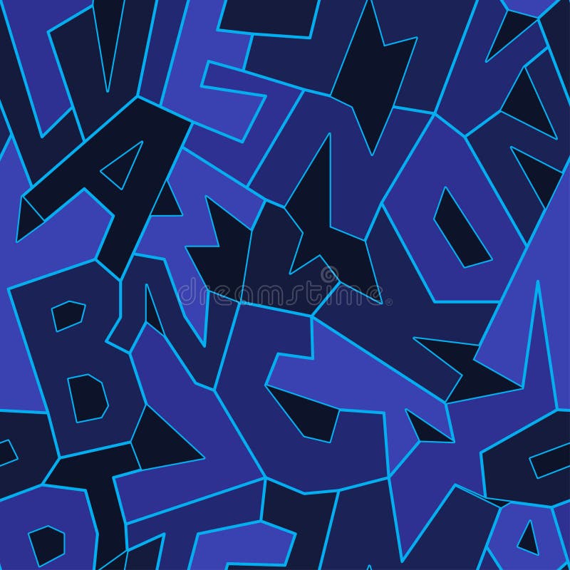 Chaotic Letters Seamless Pattern Stock Vector - Illustration of texture ...