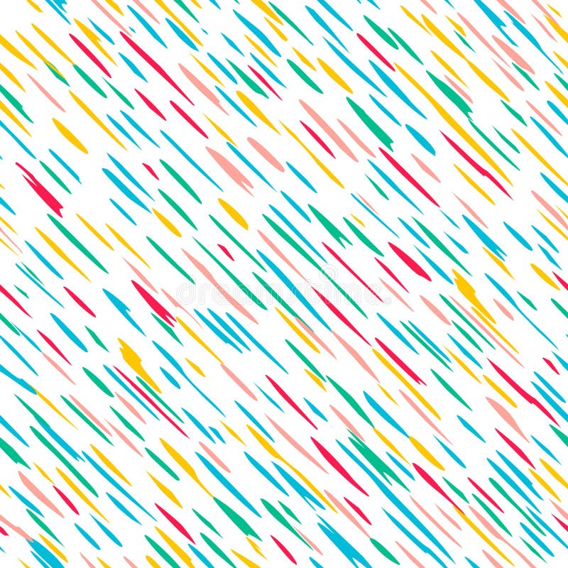 Seamless Pattern, Chaotic Multicolored Freehand Lines, Elongated Spots ...