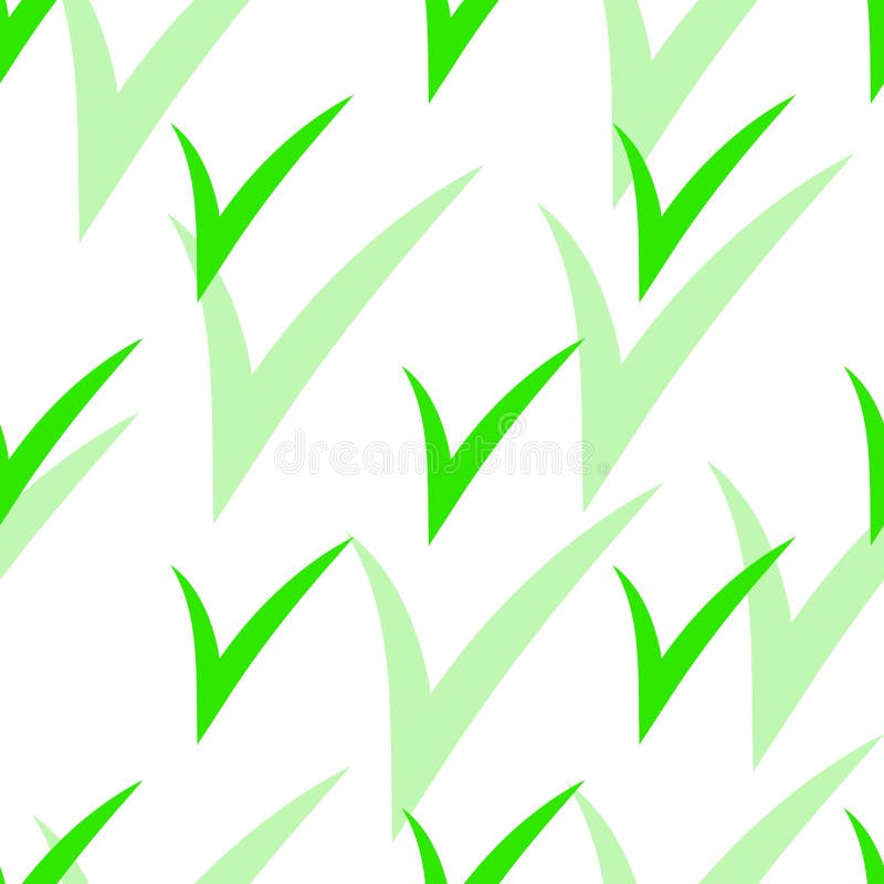 Seamless Pattern with Check Marks with Green Shadow. Green Color ...