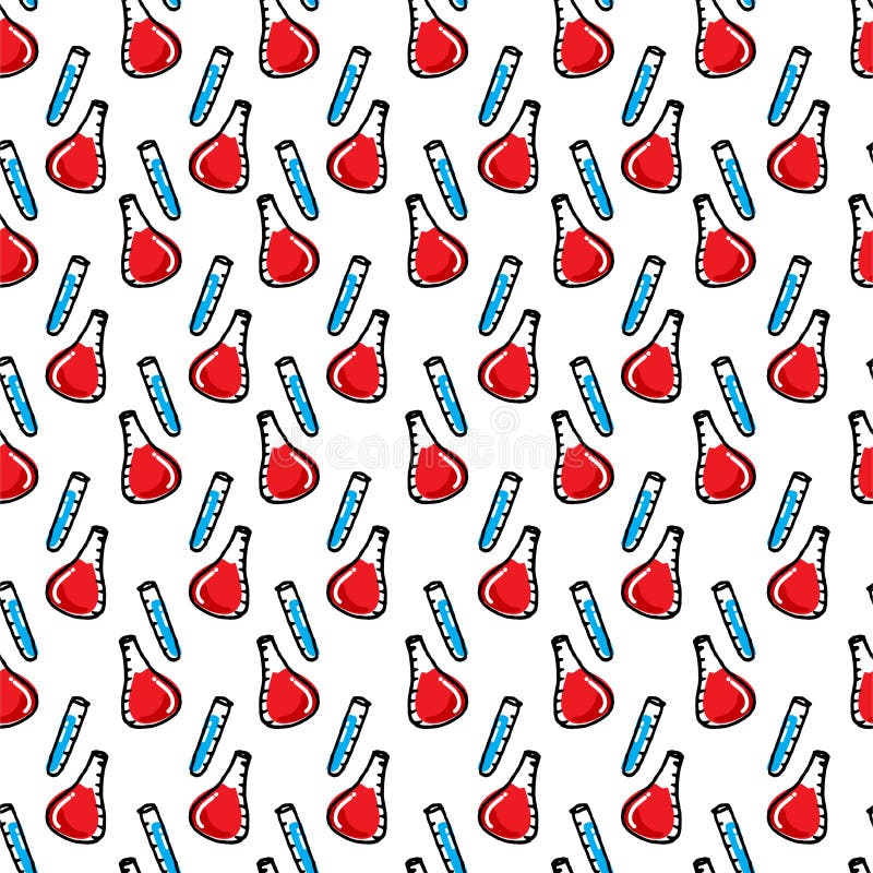 Chemical Lab Tools Color Icons Set Stock Vector - Illustration of ...