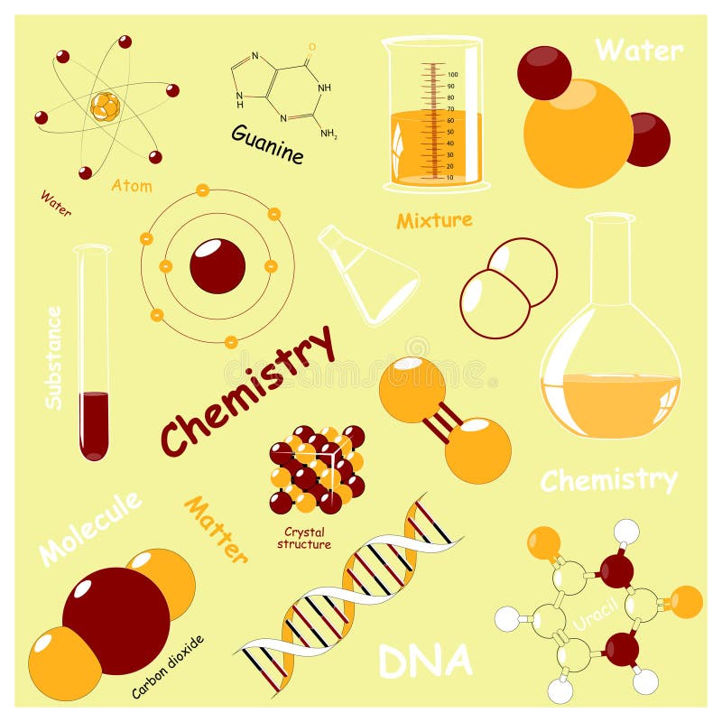 Seamless Pattern with Chemistry Elements. Stock Vector - Illustration ...