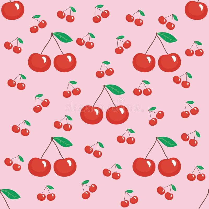 Red Cherry Pattern Stock Illustrations – 19,213 Red Cherry Pattern ...