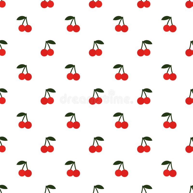 Seamless pattern of cherry stock vector. Illustration of dress - 156312065