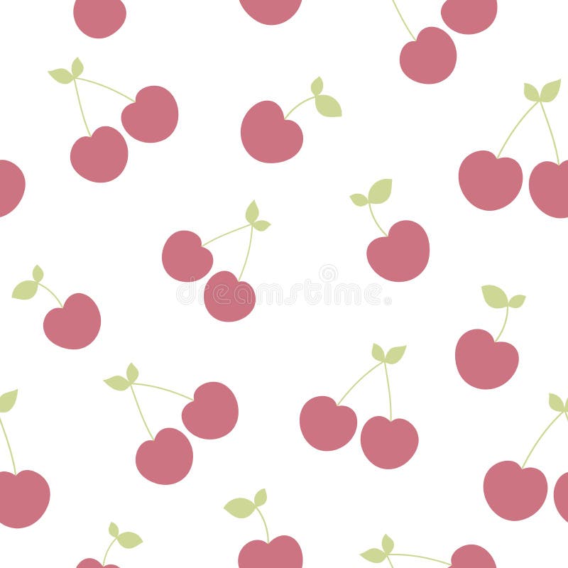 Seamless Pattern with Cherry. Vector Illustration Stock Vector ...