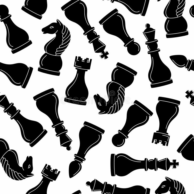 Chess Pieces Background Pattern Vector Stock Illustrations – 507 Chess ...