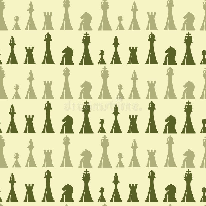 Seamless Pattern with Chess Pieces Stock Vector - Illustration of ...