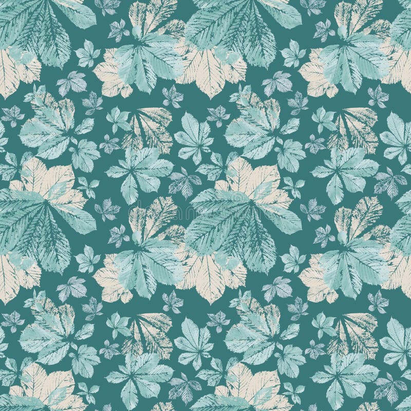 Seamless Pattern of Chestnut Leaves Using the Imprint Technique. it ...