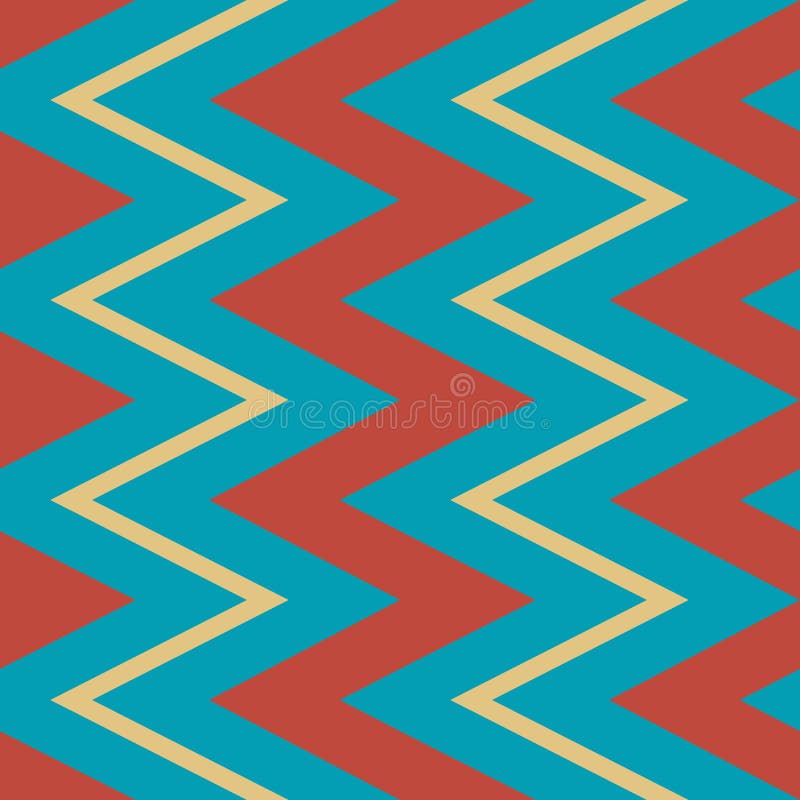 Seamless Pattern with Chevron Stripes in 3 Colors Stock Illustration ...