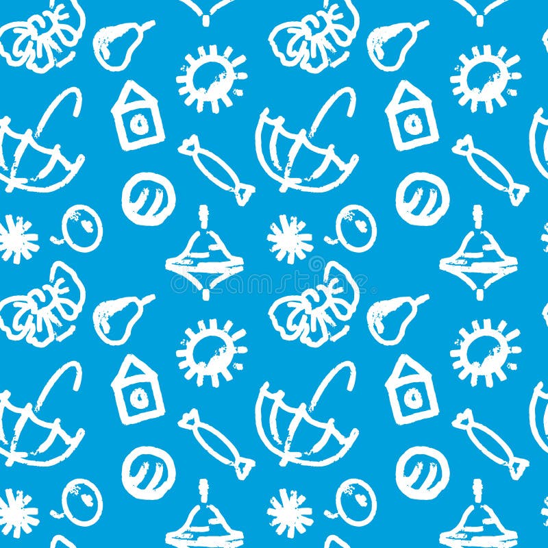 Seamless Pattern of Children S Theme Stock Illustration - Illustration ...