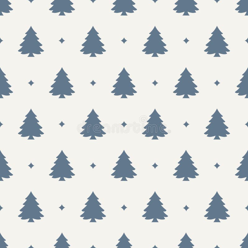 Seamless Pattern. Christmas Tree Stock Illustration - Illustration of ...