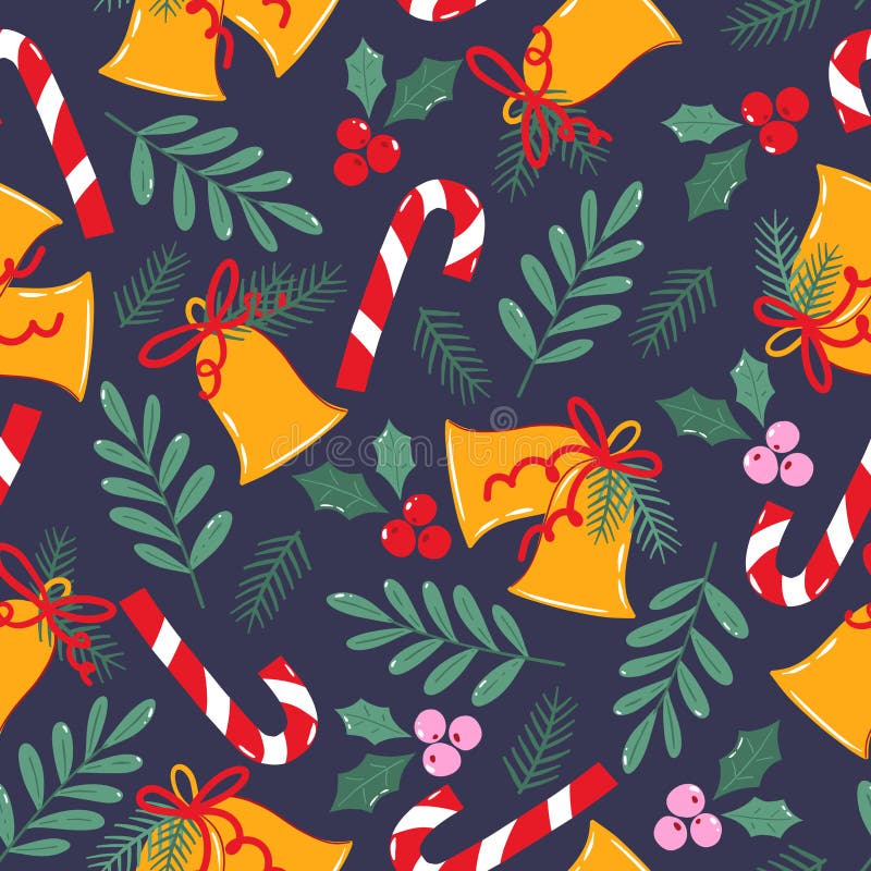 Seamless Pattern for Christmas Wrapping Paper or Textile. Repeat Busy ...