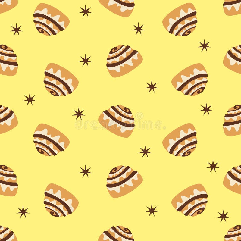 Cinnamon Bun. Bakery Products. Vector Illustration.Design Element for ...