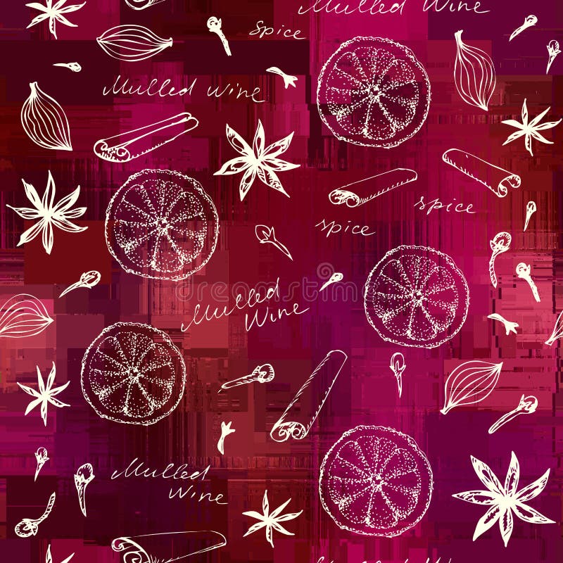 Seamless Pattern with Cinnamon. Vector Image Background. Stock Vector ...