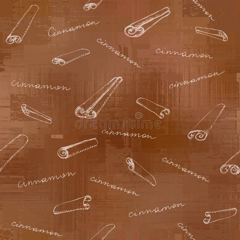 Seamless Pattern with Cinnamon. Vector Image Background. Stock Vector ...