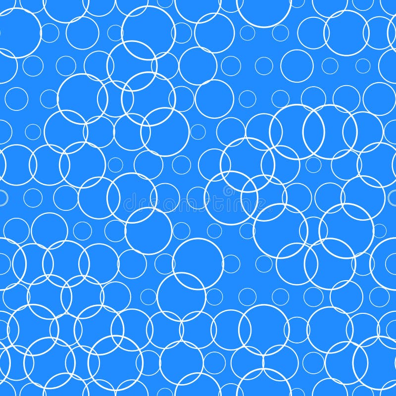 Seamless Pattern with Circles, Bubbles. Aqua, Water, Sparkling W Stock ...