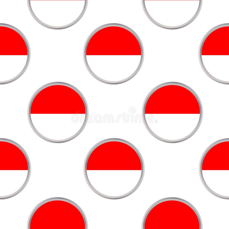 Seamless Pattern from the Circles with Flag of Indonesia Stock Vector ...