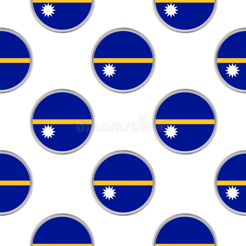 Seamless Pattern from the Circles with Flag of Republic of Nauru Stock Illustration ...