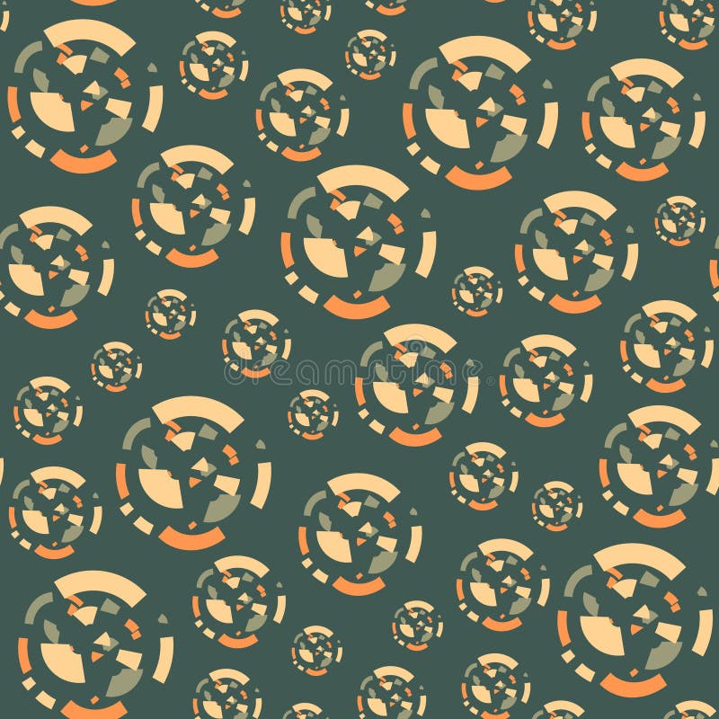 Seamless Pattern with Circles of the Fragments Stock Vector ...