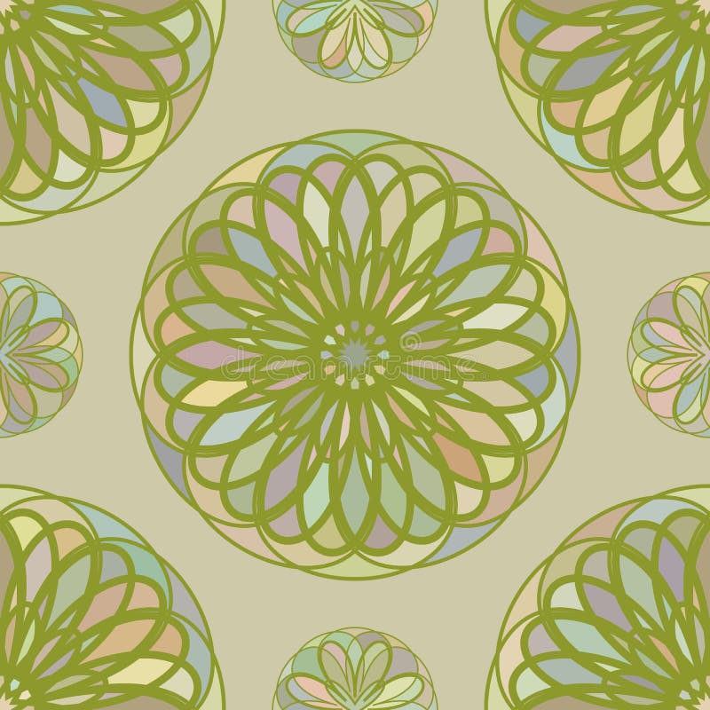 Seamless Pattern from the Circular Repeating Mosaic Elements. Stock ...