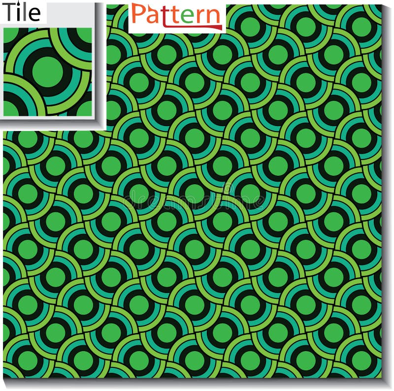 Seamless Pattern of Circular Rings or Disks Which are Overlapped Stock ...