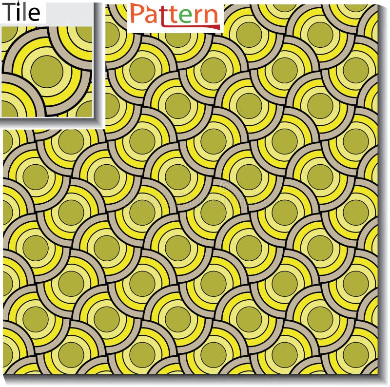 Seamless Pattern of Circular Rings or Disks Which are Overlapped Stock ...