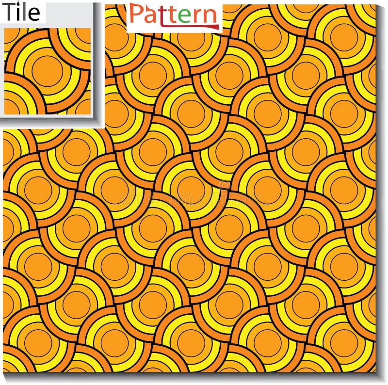 Seamless Pattern of Circular Rings or Disks Which are Overlapped Stock ...