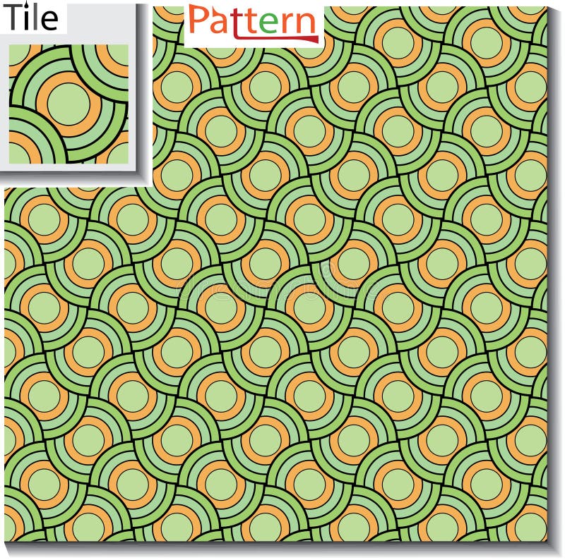 Seamless Pattern of Circular Rings or Disks Which are Overlapped Stock ...