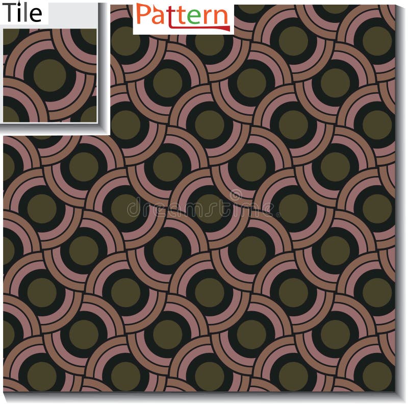 Seamless Pattern Of Circular Rings Or Disks Which Are Overlapped Stock ...