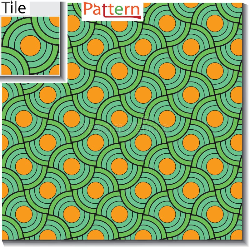 Seamless Pattern of Circular Rings or Disks Which are Overlapped Stock ...