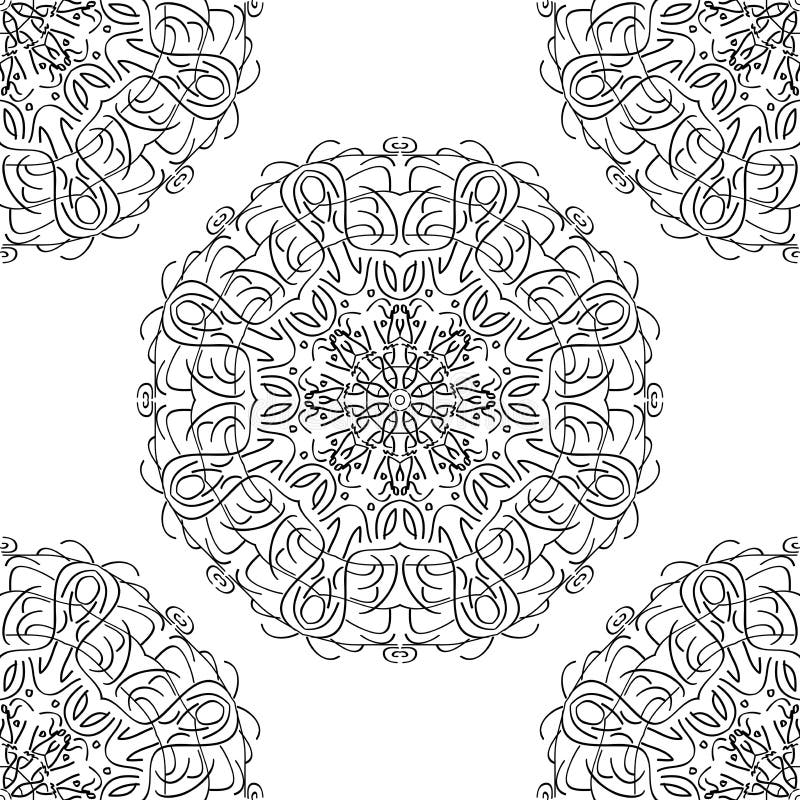 Seamless Pattern. Circular Stylish Background. Vector Repeating Texture ...