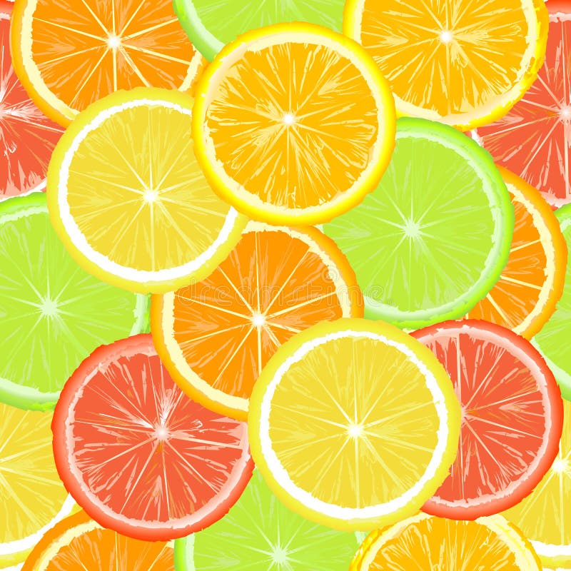 Background with Citric Fruits Stock Vector - Illustration of graphic ...