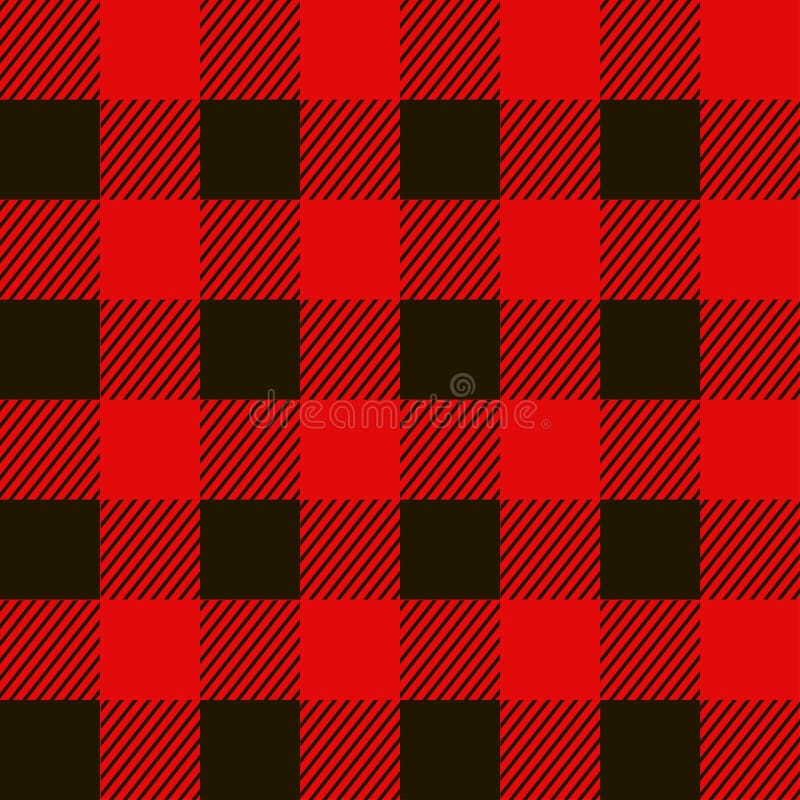 Seamless Pattern. the Classic Black Cell with a Red Background. Vector ...