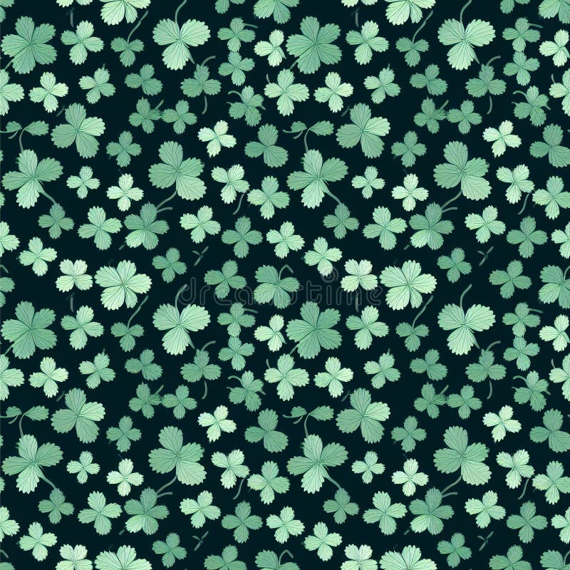 Seamless Pattern with Clover, Generative AI Stock Illustration ...