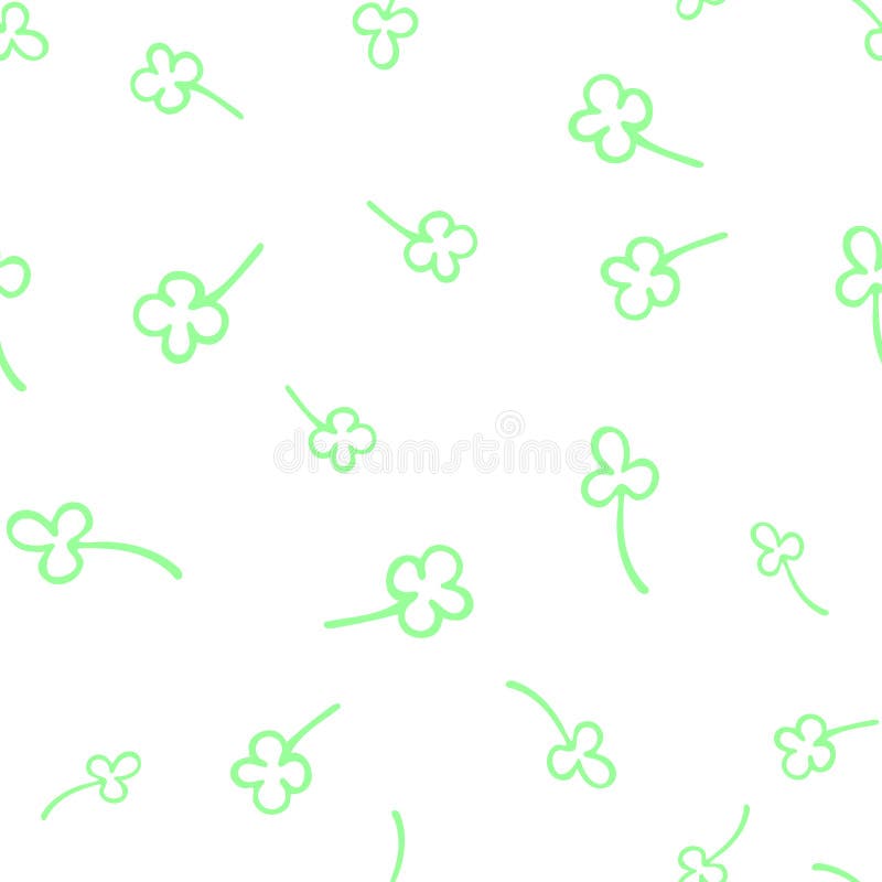 Seamless Pattern with Clover. the Symbol of Good Luck. Vector ...