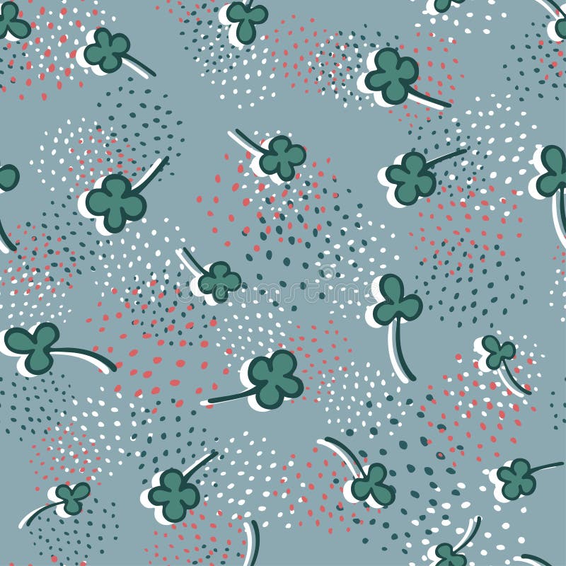 Seamless Pattern with Clover. the Symbol of Good Luck. Vector ...