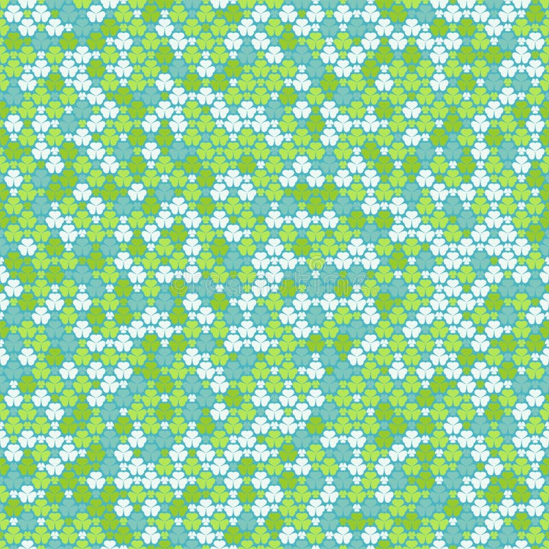 Seamless Pattern with Clovers in Pastel Colors Stock Vector ...