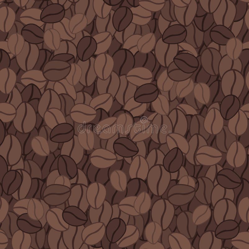 Seamless Pattern with Coffee Beans Stock Vector - Illustration of ...