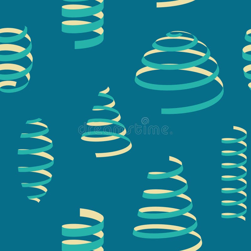 Seamless Pattern with Coil Springs Stock Vector - Illustration of curve ...